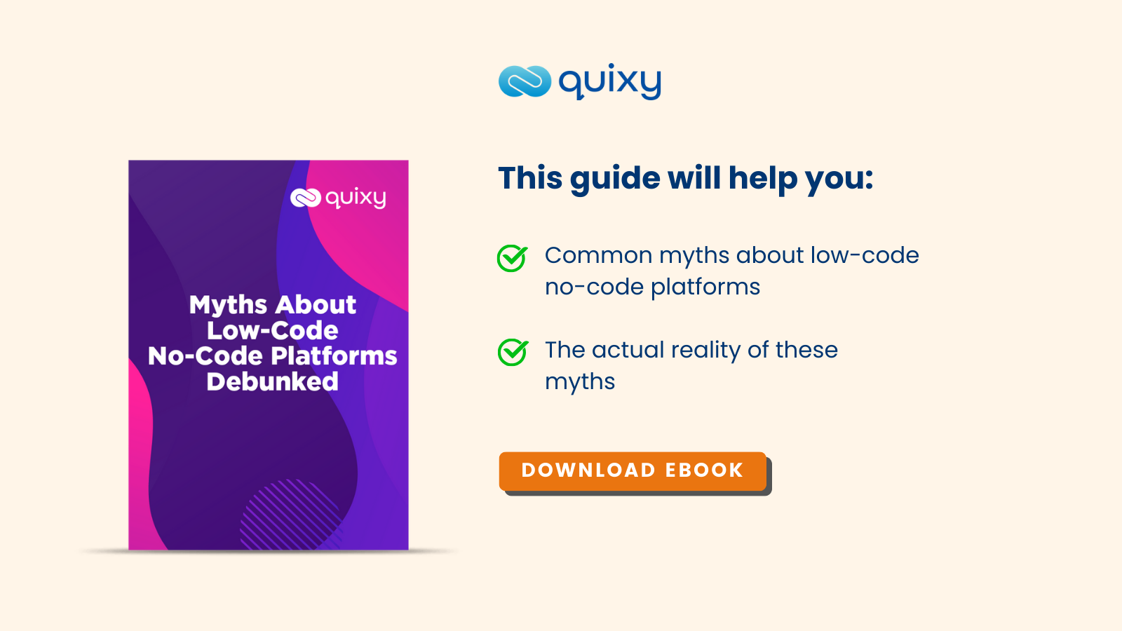 [eBook] Myths About Low-Code No-Code Platforms Debunked | Quixy