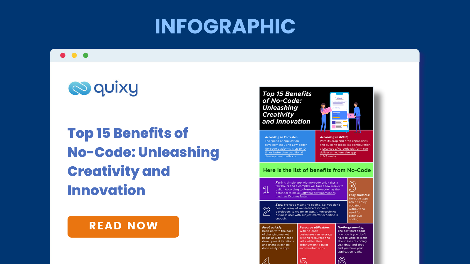 [Infographic] Top Benefits of No-Code Platforms | Quixy