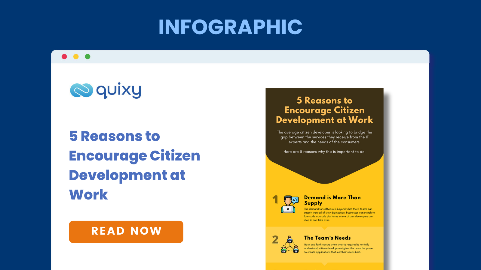 [Infographic] 5 Reasons to Encourage Citizen Development | Quixy