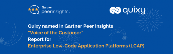 Quixy named in Gartner's Voice of the Customer Report for LCAP | Quixy