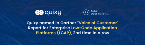 Quixy named in Gartner’s VoC Report for Low-Code Platforms 2nd time in a row