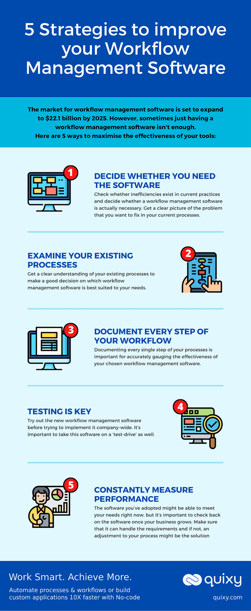 [Infographic] 5 Strategies to Improve Workflow Management | Quixy