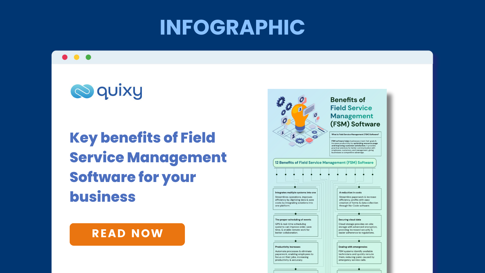[Infographic] 12 Key Benefits of Field Service Management Software | Quixy