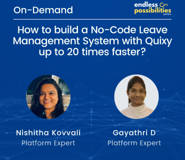 Digital Transformation and Low-Code No-Code Webinars | Quixy