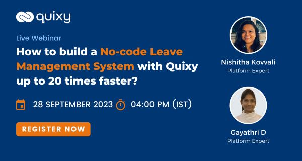 Digital Transformation And Low Code No Code Webinars Quixy 5349