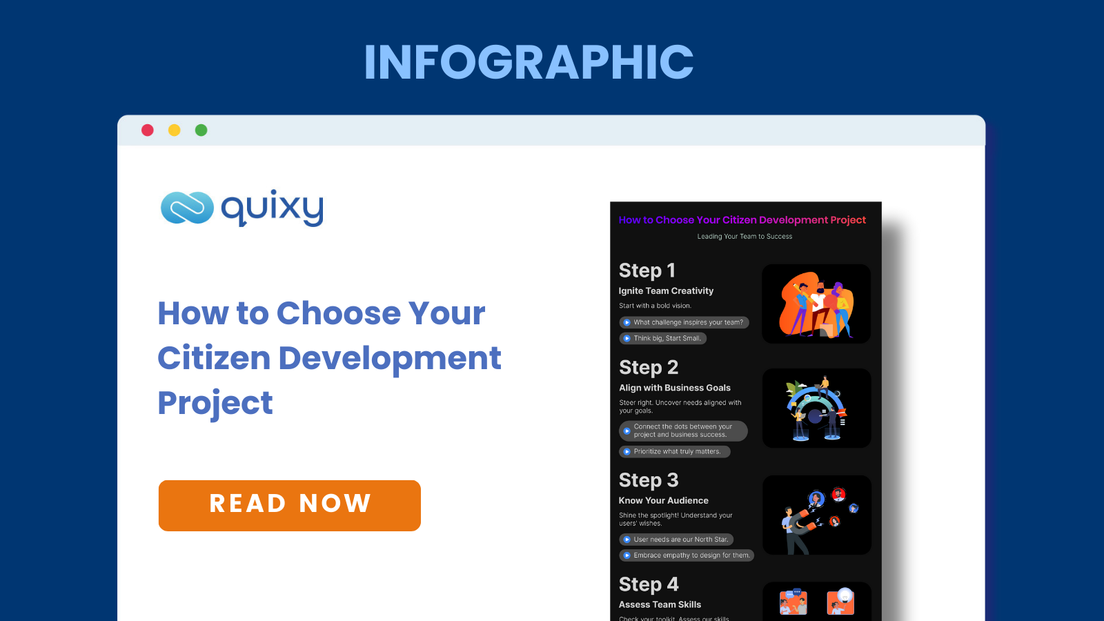 [Infographic] How to Choose Citizen Development Project | Quixy