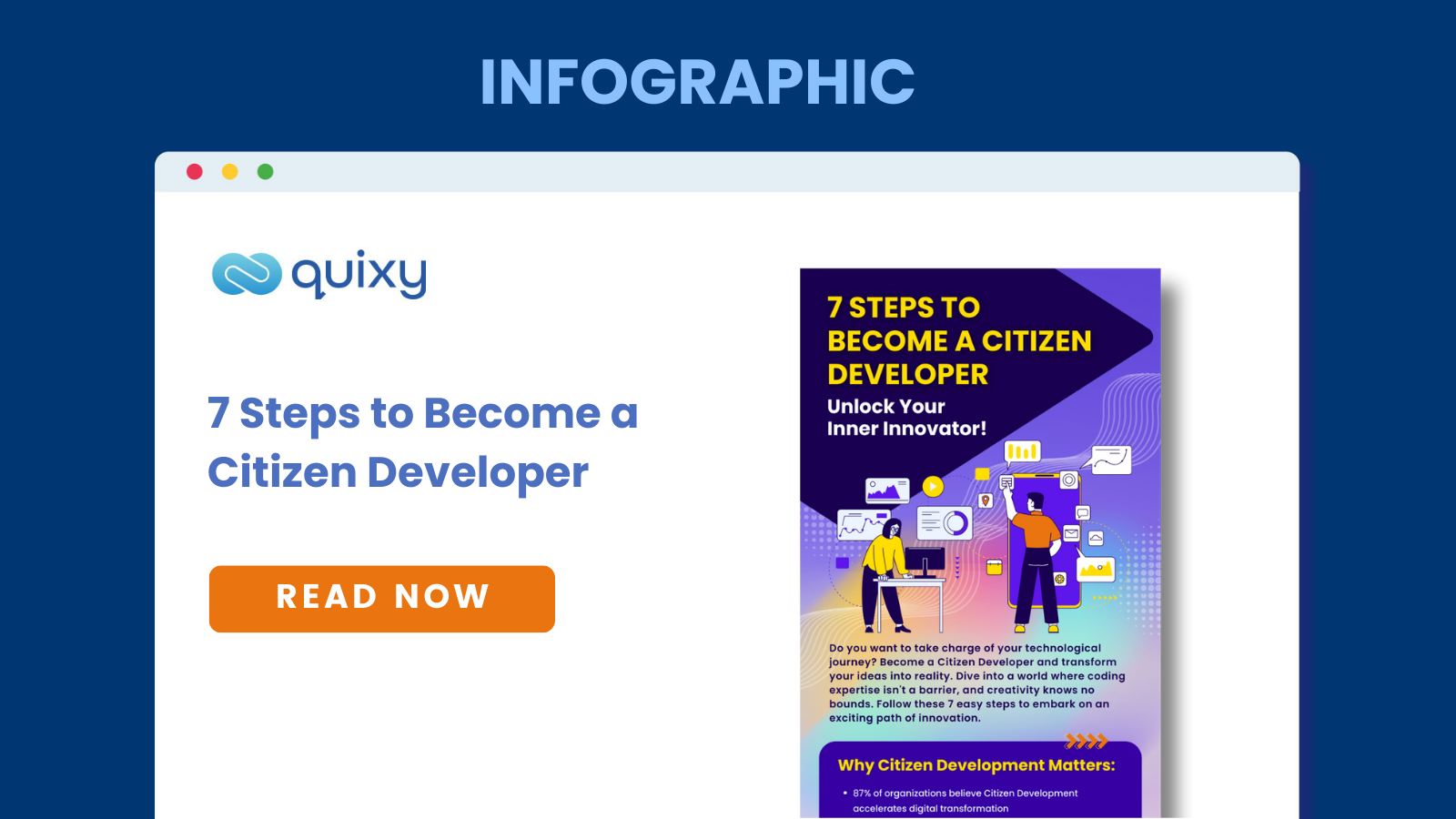 [Infographic] Steps to Become A Citizen Developer | Quixy