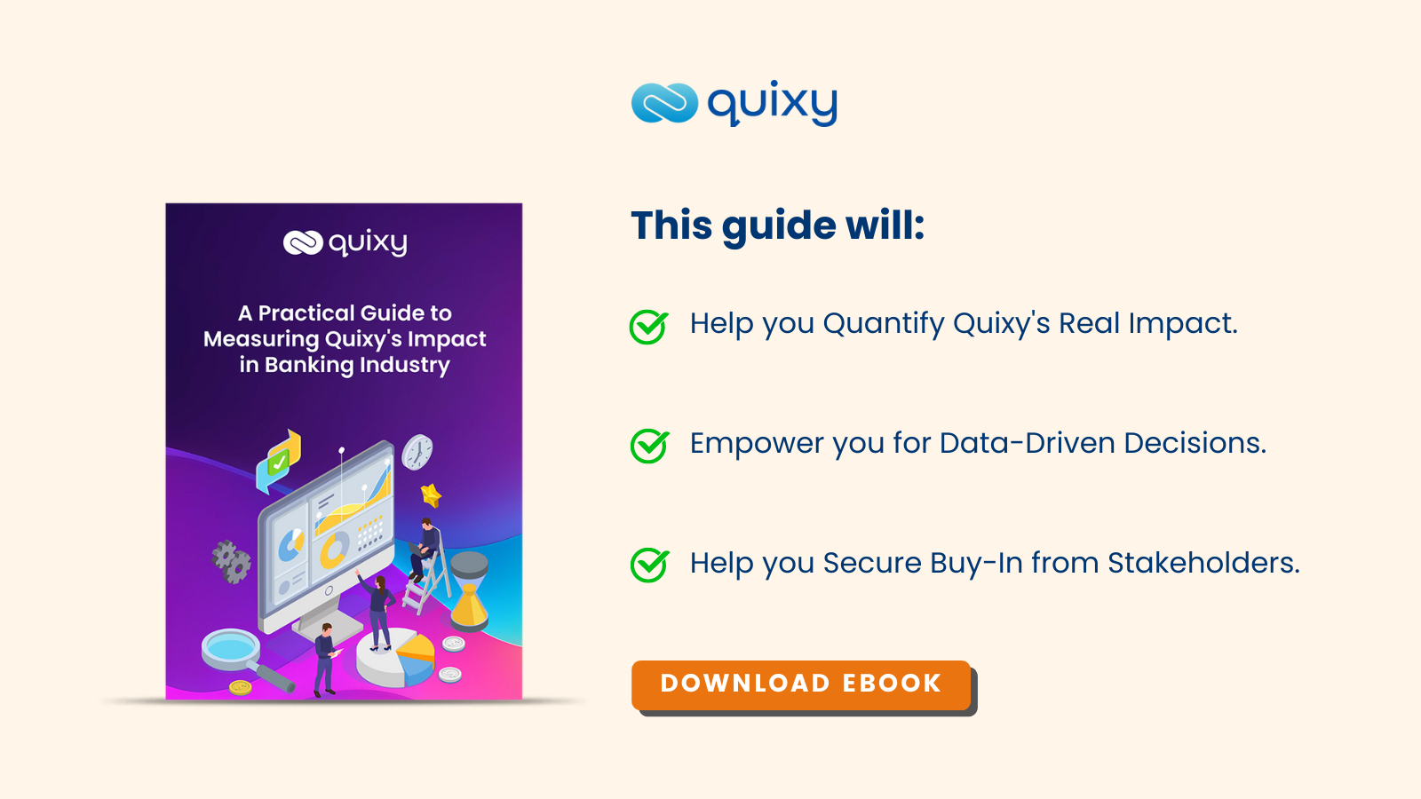 [eBook] A Guide to Measure Quixy's ROI in Banking | Quixy