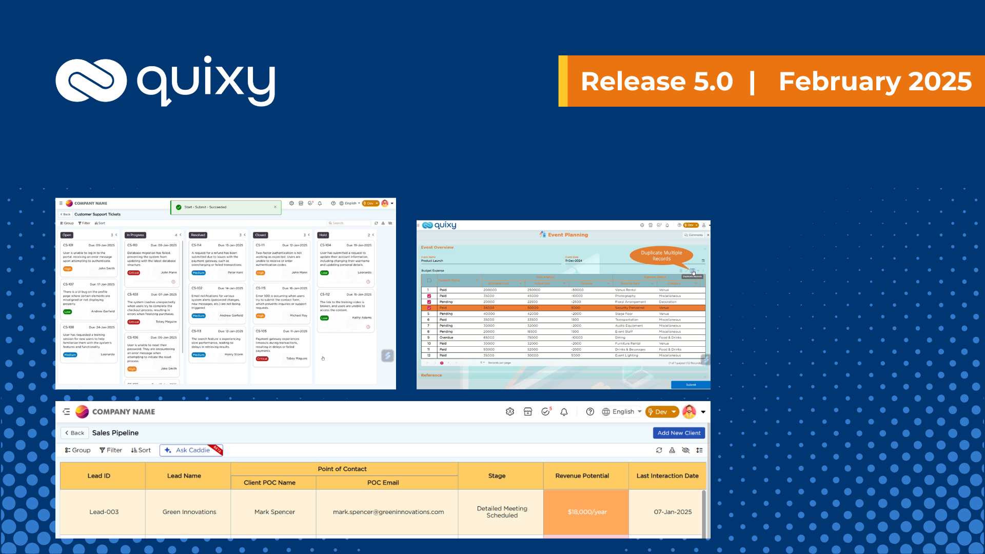 Quixy Release 5.0 (February 2025) Platform Updates | Quixy